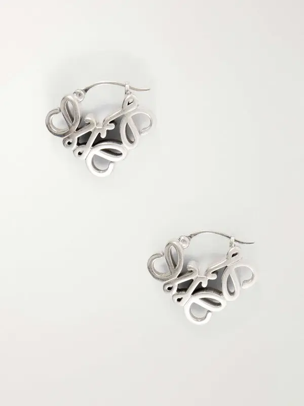 Loewe Anagram Bombé Sterling Earrings - Silver