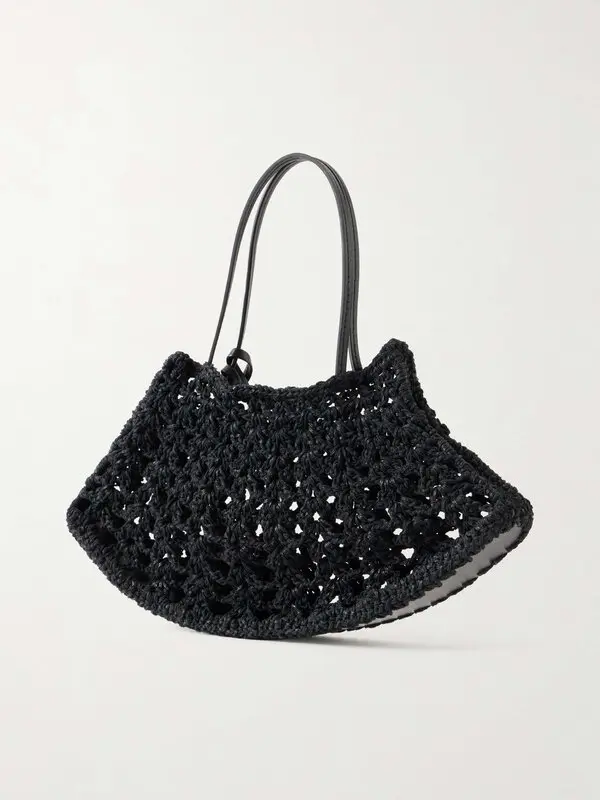 Magda Butrym Maya Crocheted Leather Tote - Black