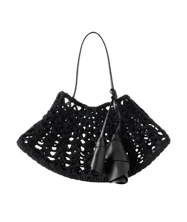 Magda Butrym Maya Crocheted Leather Tote - Black