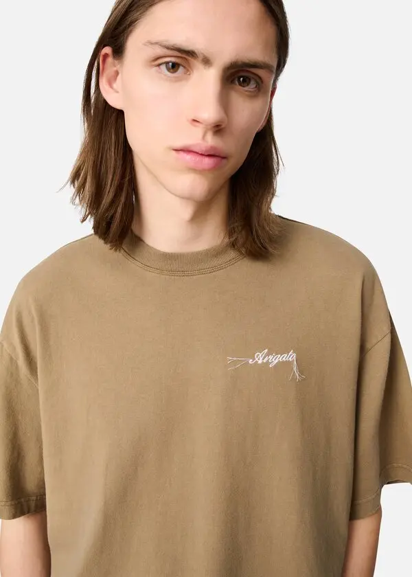 Axel Arigato Honor Washed T-shirt - Cedar Brown