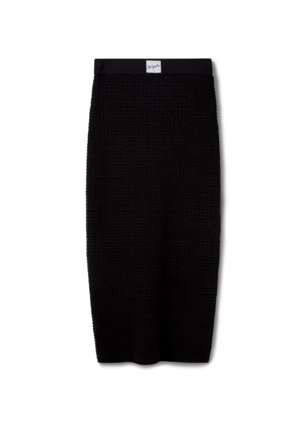 Axel Arigato Crochet Column Skirt - Black