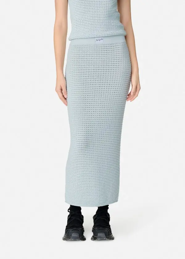 Axel Arigato Crochet Column Skirt - Ice Blue