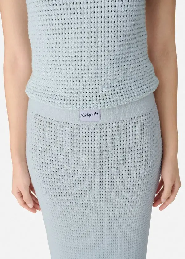 Axel Arigato Crochet Column Skirt - Ice Blue