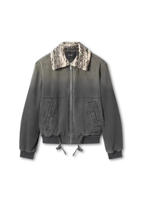 Axel Arigato Axis Denim Jacket With Removable Collar - Grey