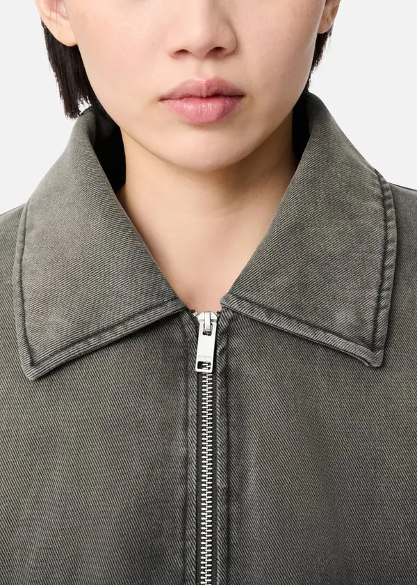 Axel Arigato Axis Denim Jacket With Removable Collar - Grey