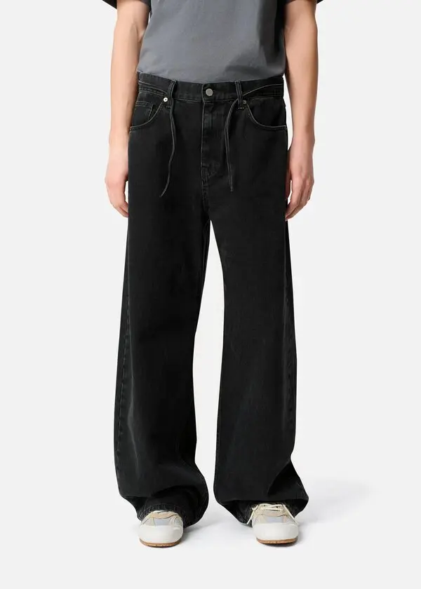 Axel Arigato Relaxed Fit Embroidered Jeans