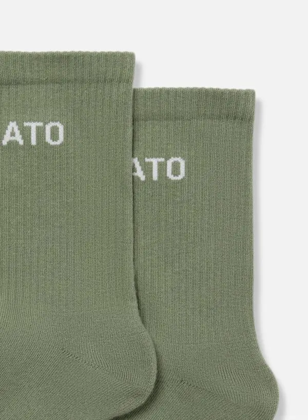 Axel Arigato Logo Crew Socks - Dusty Green