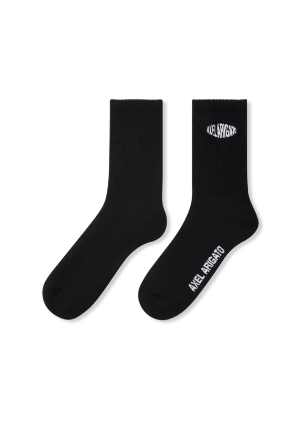 Axel Arigato Distort Logo Crew Socks - Black