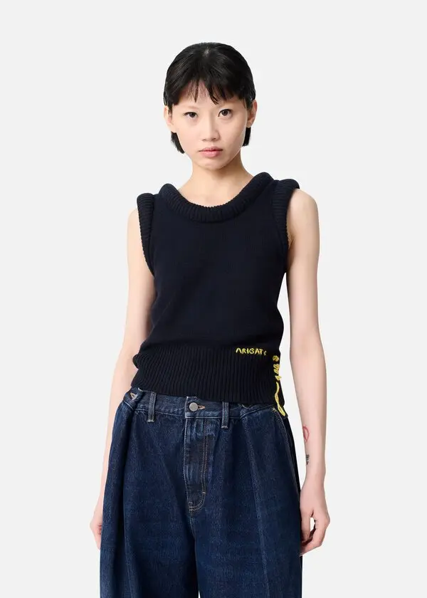 Axel Arigato Marla Wool-blend Vest - Navy