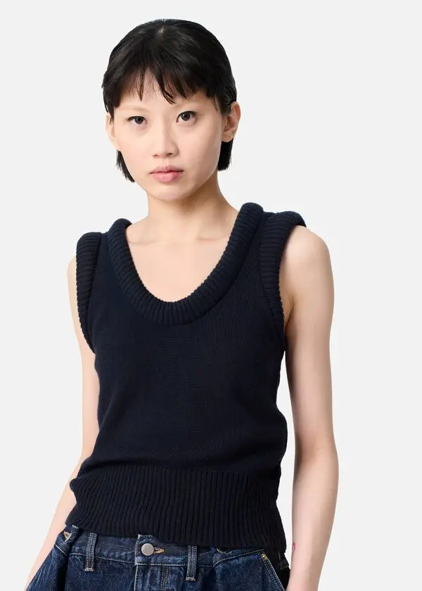 Axel Arigato Marla Wool-blend Vest - Navy