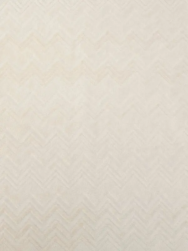 Missoni Chalk Bathrobe In Cotton Terry With Zigzag Pattern - Brown