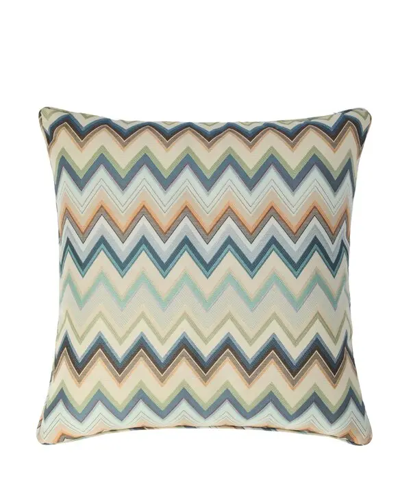 Missoni Agadir Cotton-blend Cushion 60x60 Cm - Blue,multicoloured