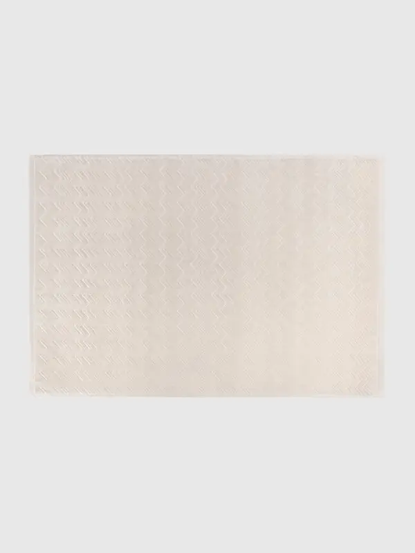 Missoni Chalk 60x90 Cm Cotton Zigzag Bath Mat - Brown