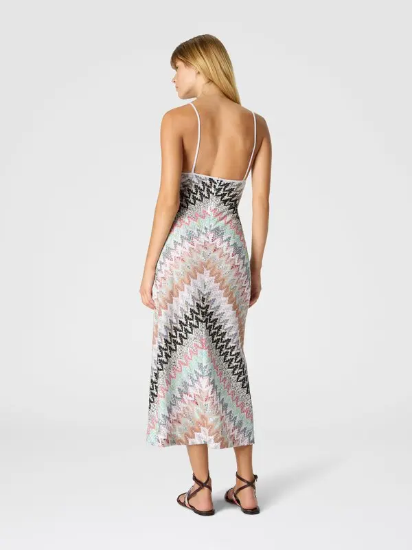 Missoni Sleeveless Long Dress With Contrast Bodice