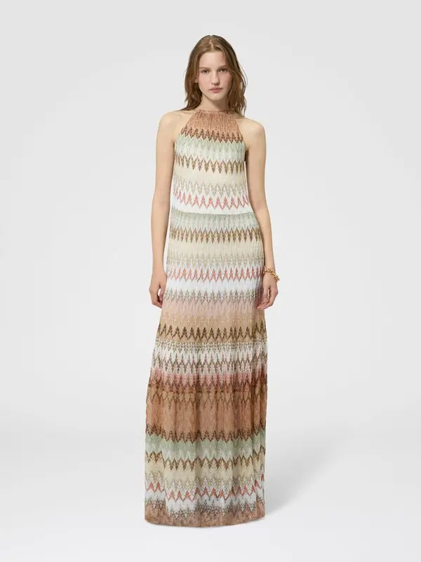 Missoni Zig Zag Lace Halterneck Maxi Dress