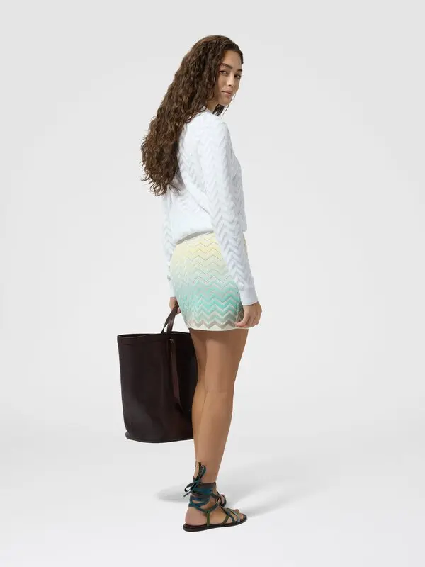Missoni Chevron Knit Pullover - White