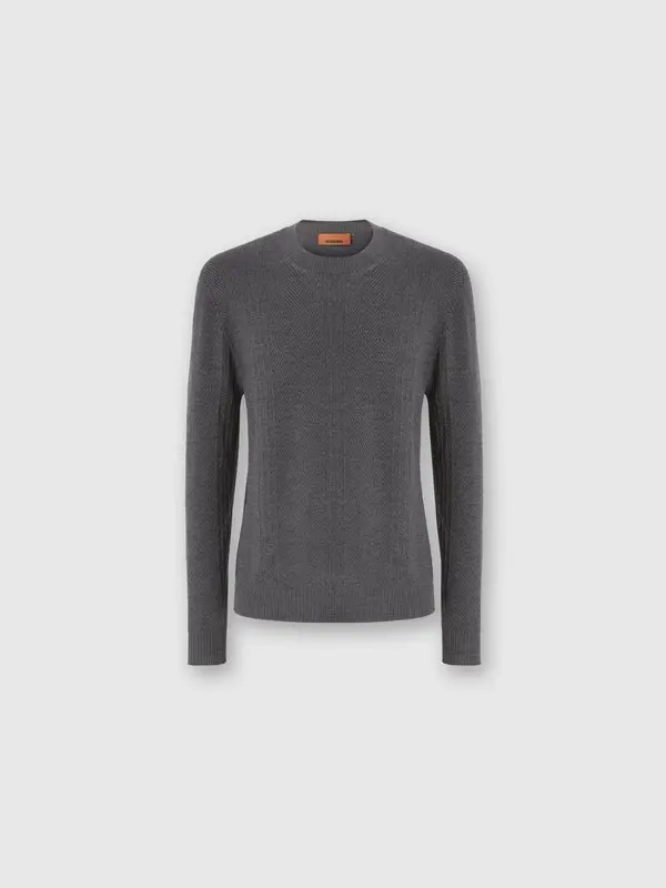 Missoni Crew Neck Sweater In Wool With Chevron Pattern