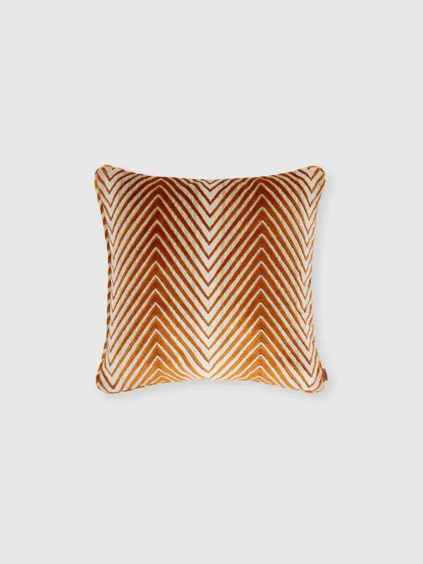 Missoni Ziggy 40x40 Cm Viscose Blend Zigzag Cushion - Orange Multicoloured