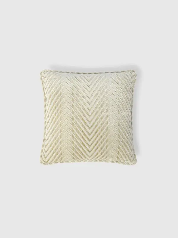 Missoni Ziggy 40x40 Cm Viscose Blend Zigzag Cushion - White