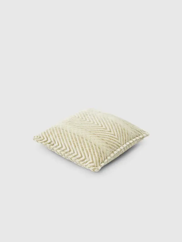 Missoni Ziggy 40x40 Cm Viscose Blend Zigzag Cushion - White