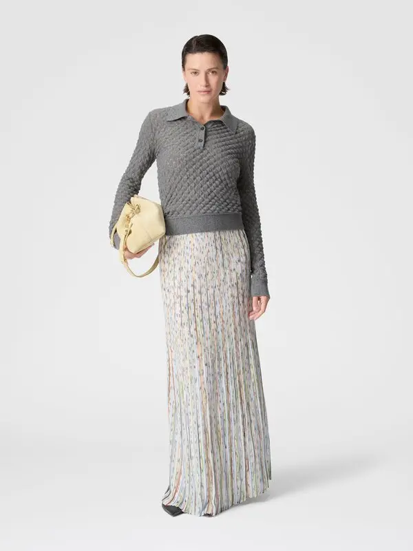 Missoni Cashmere Polo With Lace Pattern