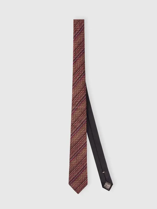 Missoni Silk Tie With Contrasting Lining - Multicoloured