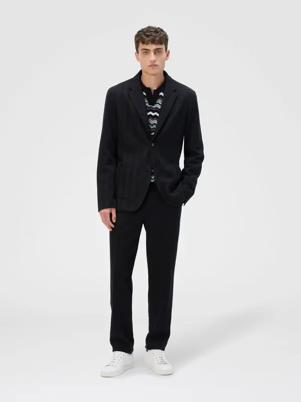 Missoni Straight Pants With Zigzag Pattern - Black