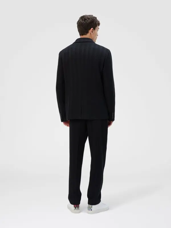 Missoni Straight Pants With Zigzag Pattern - Black