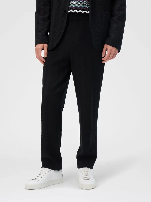 Missoni Straight Pants With Zigzag Pattern - Black