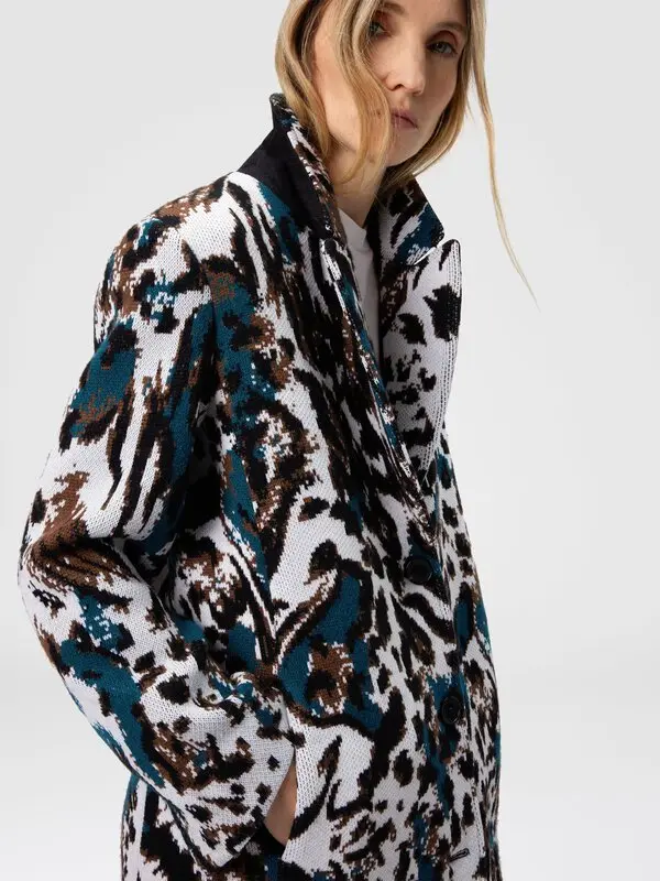 Missoni Breasted Coat With Animalier Pattern