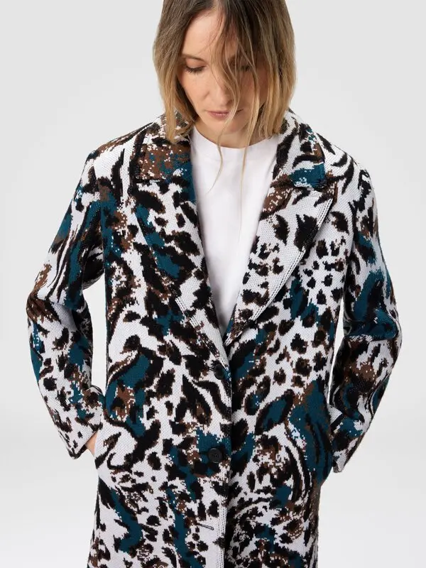 Missoni Breasted Coat With Animalier Pattern