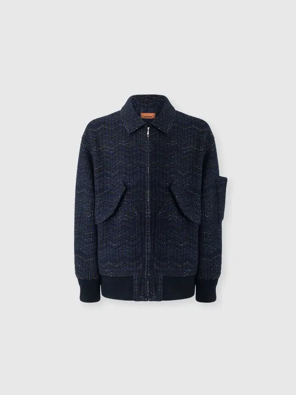 Missoni Cashmere And Viscose Bomber Jacket With Pockets