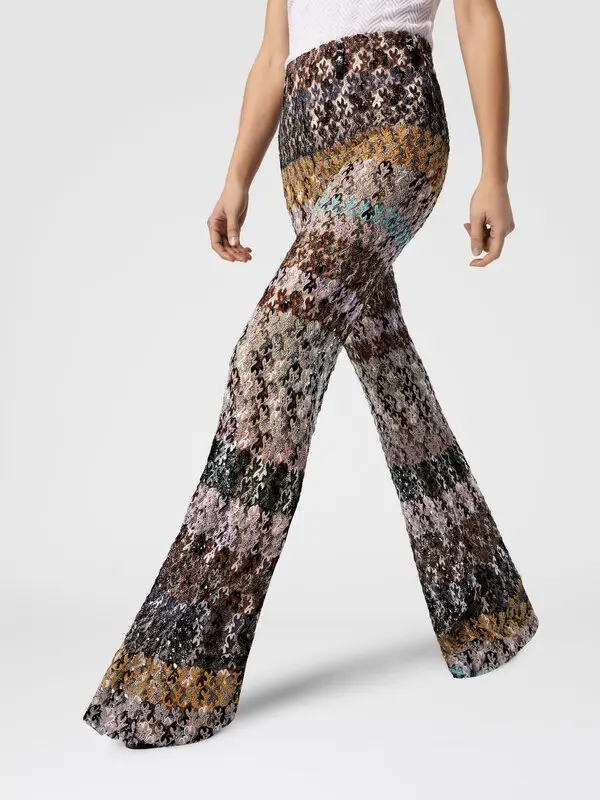 Missoni Flare Pants In Embroidered Lace