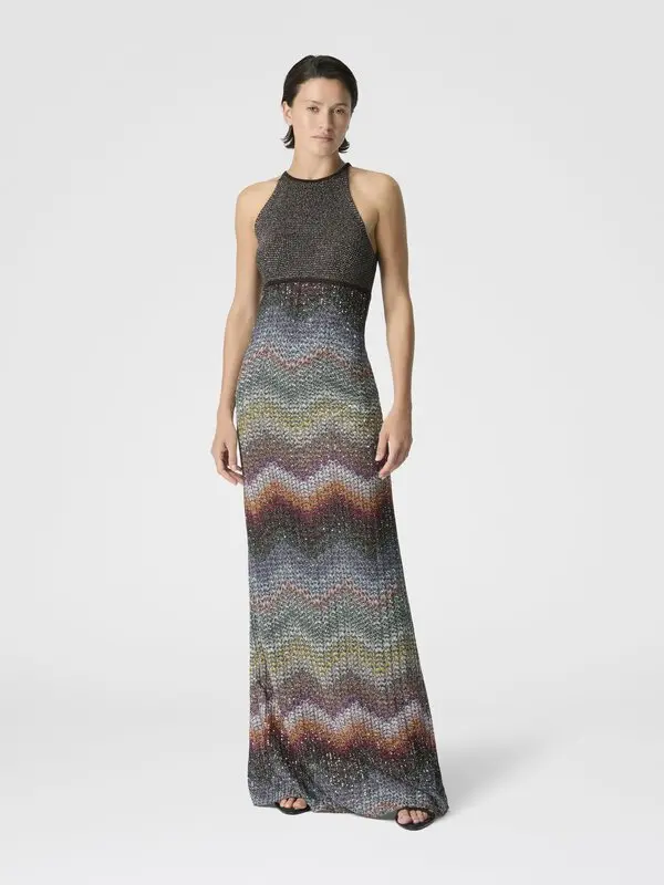 Missoni Style Zigzag Knit With Sequins