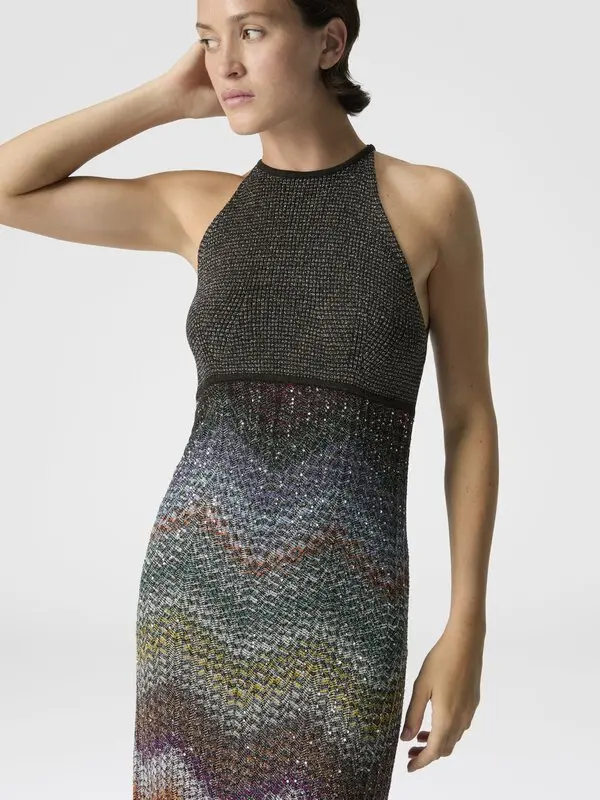 Missoni Style Zigzag Knit With Sequins
