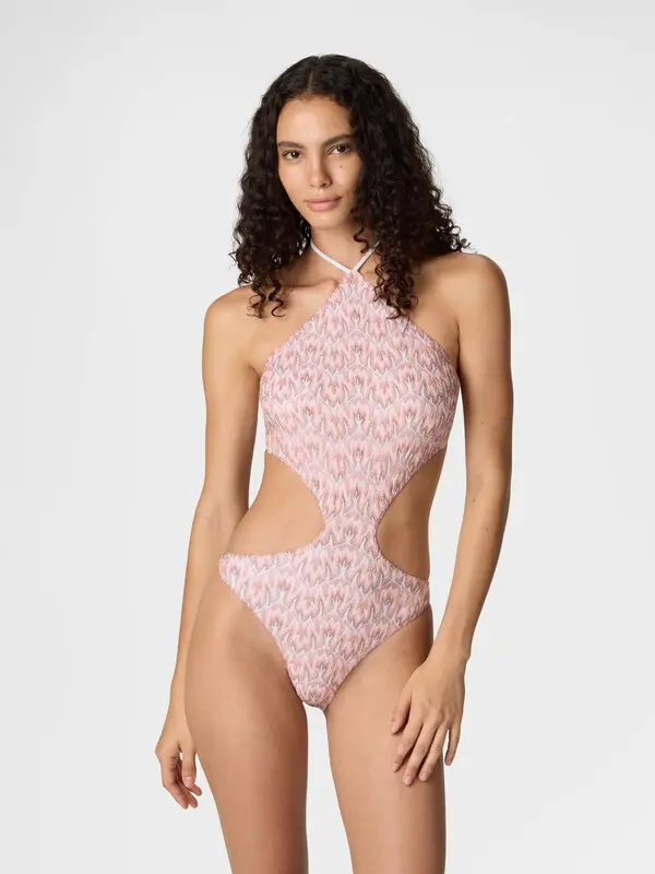 Missoni Lamé Viscose Trikinis With Foliage Motif - Multicoloured