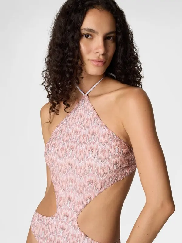 Missoni Lamé Viscose Trikinis With Foliage Motif - Multicoloured