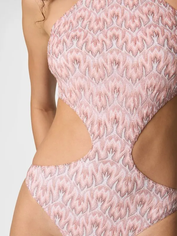 Missoni Lamé Viscose Trikinis With Foliage Motif - Multicoloured