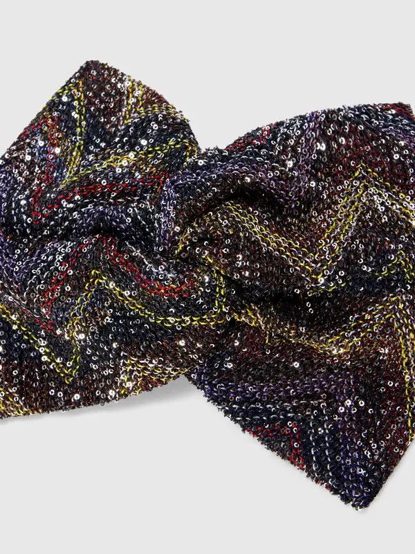 Missoni Headband In Lamé Viscose Blend With Sequins