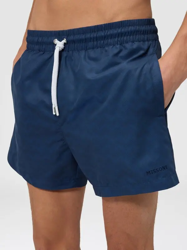 Missoni Zigzag Print Swim Shorts - Blue