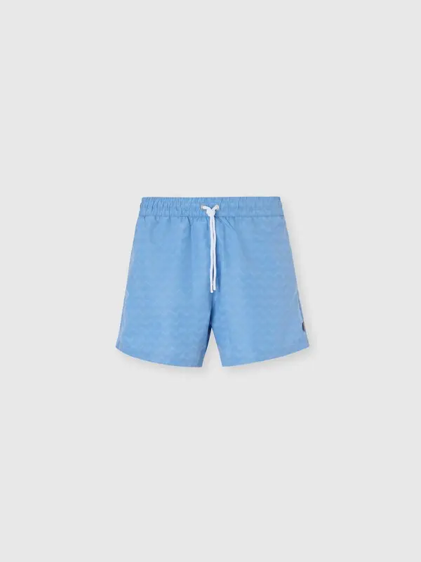 Missoni Zigzag Print Swim Shorts - Light Blue