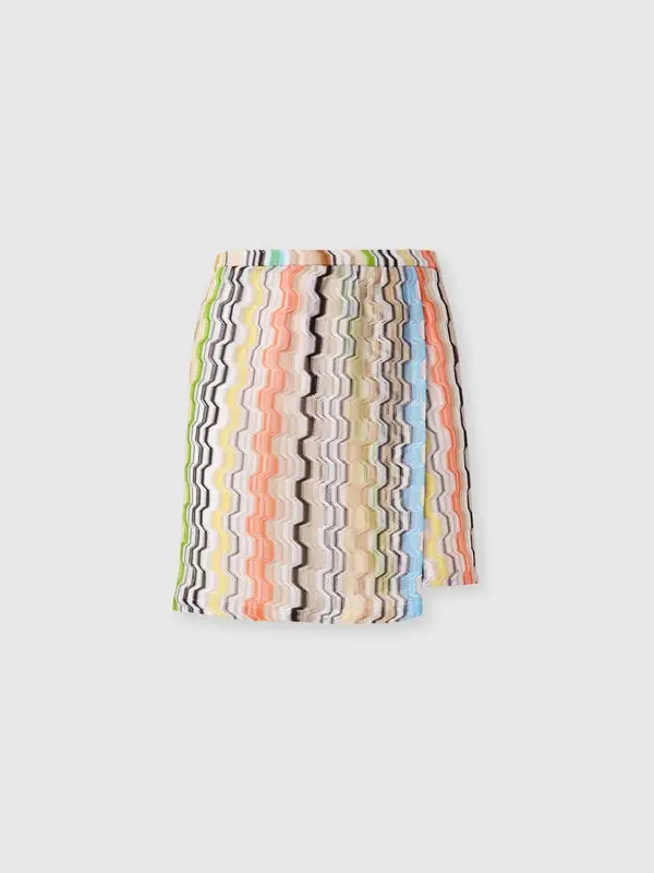 Missoni Pure Viscose Mini Skirt With Greek Motif - Multicoloured