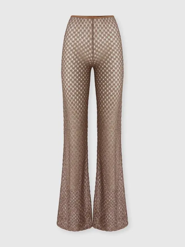 Missoni Up Trousers In Lamé Viscose With Spiderweb Pattern
