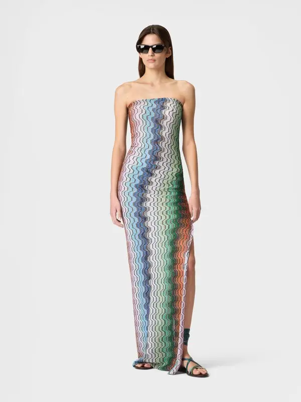 Missoni Long Cover-up With Side Slit And Greek Motif