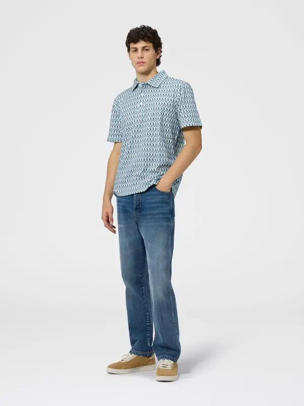 Missoni Polo In Cotton Piqué With Zig Zag Motif