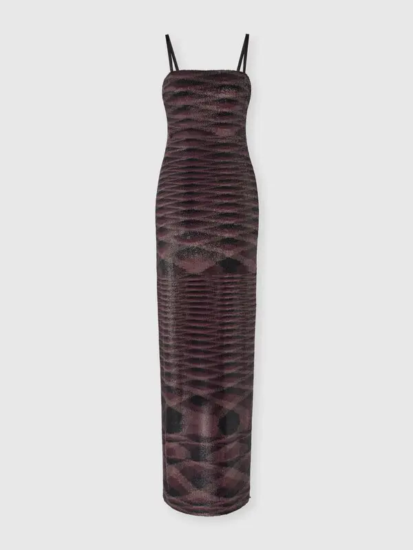Missoni Strapless Flame Pattern Maxi Dress - Multicoloured