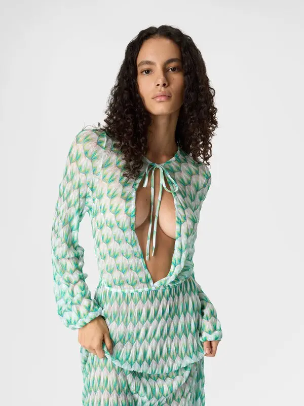 Missoni Up In Viscose With Floral Pattern And Long Sleeves