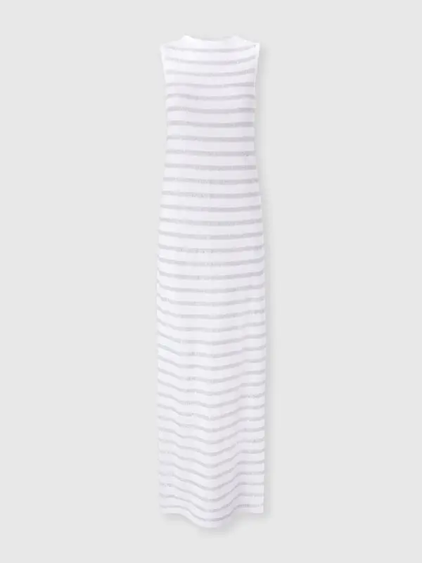 Missoni Sleeveless Striped Viscose Gown With Slit