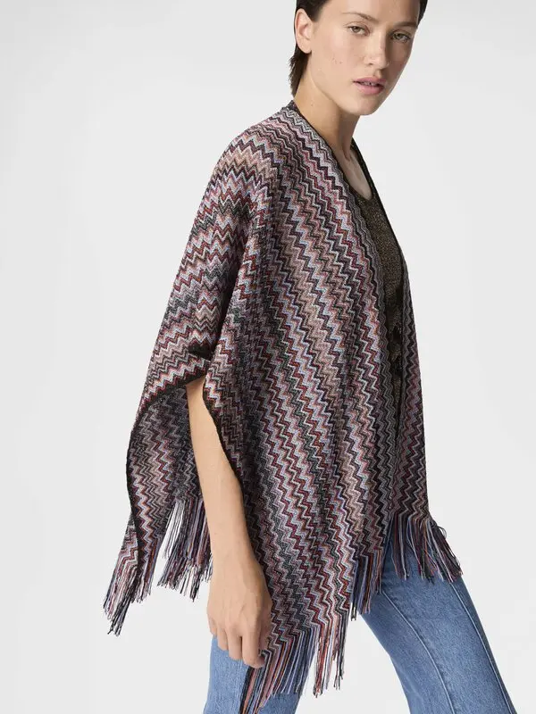 Missoni Blend Poncho With Fringes