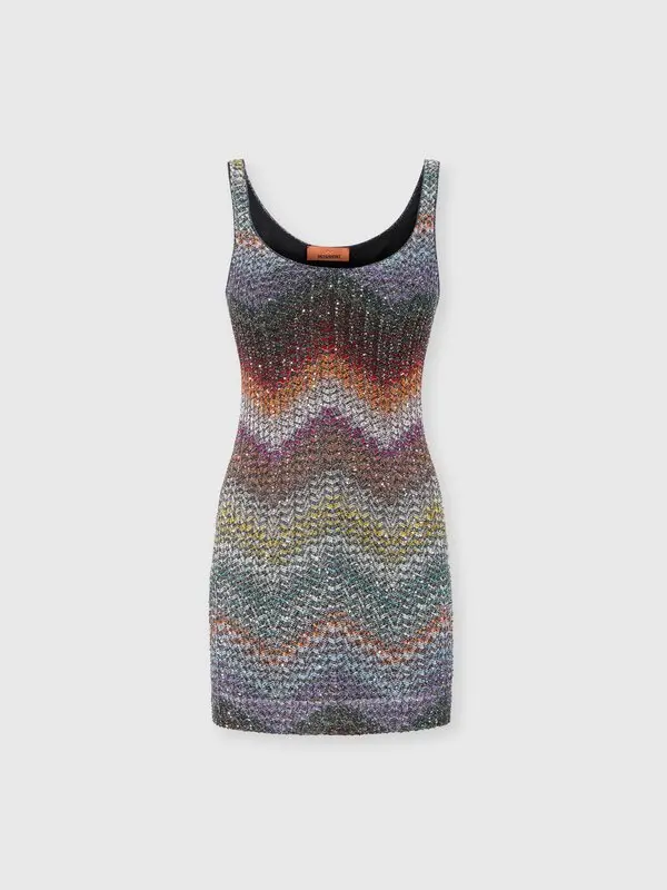 Missoni Style Zigzag Knit With Sequins
